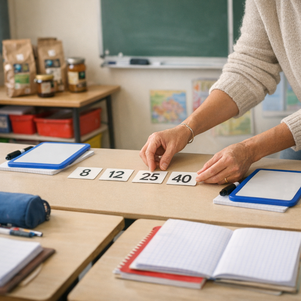 Fiche calcul mental CM2 : méthode Label Écoles Équitable